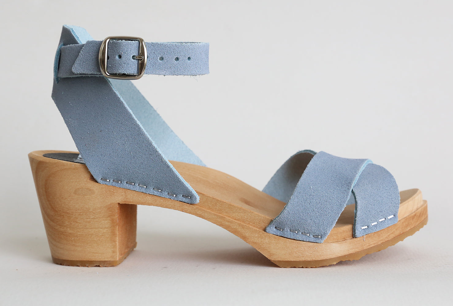 921 amy clog high blue suede size 36 – funkis Swedish Forms