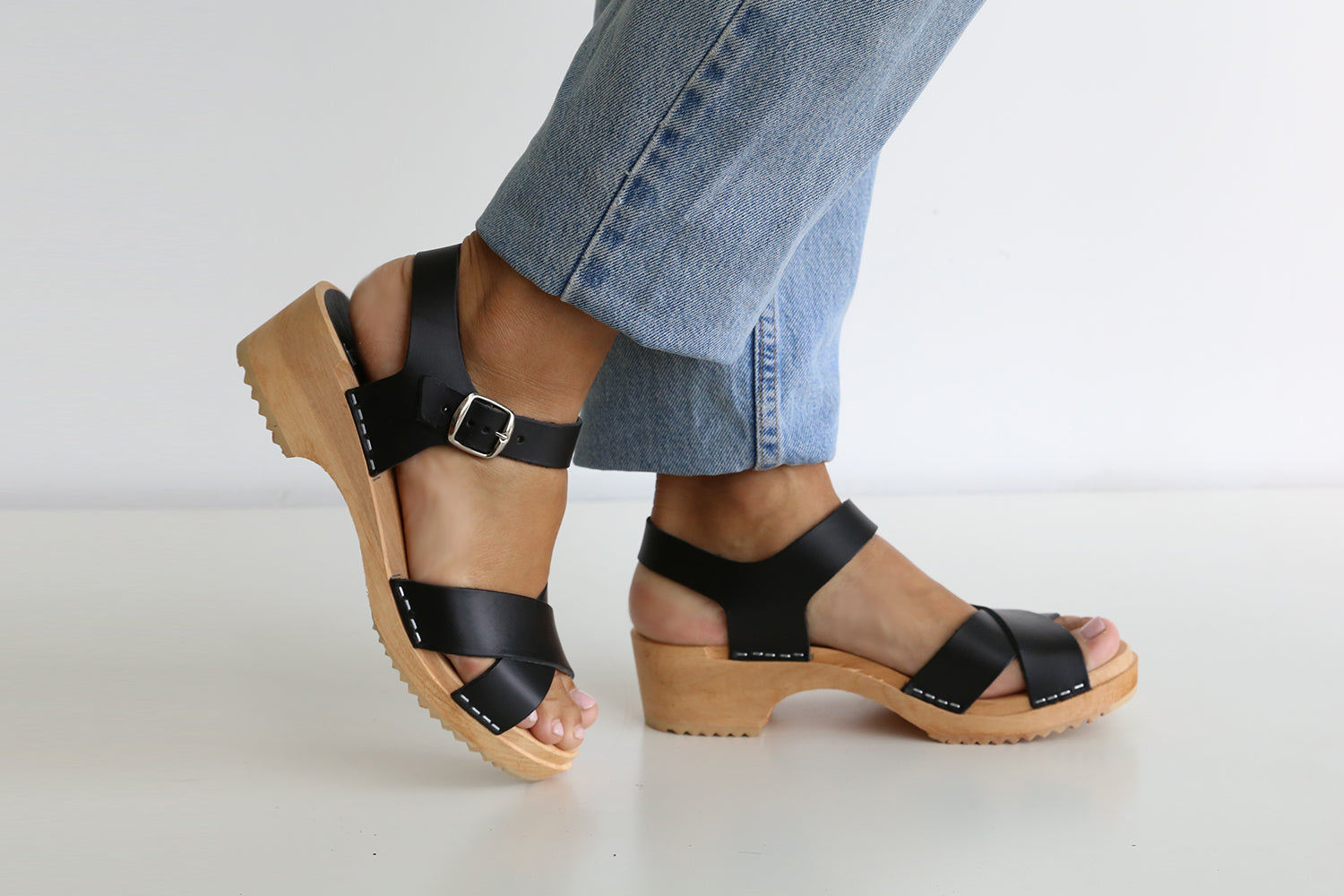 667 mia clog low black – funkis Swedish Forms